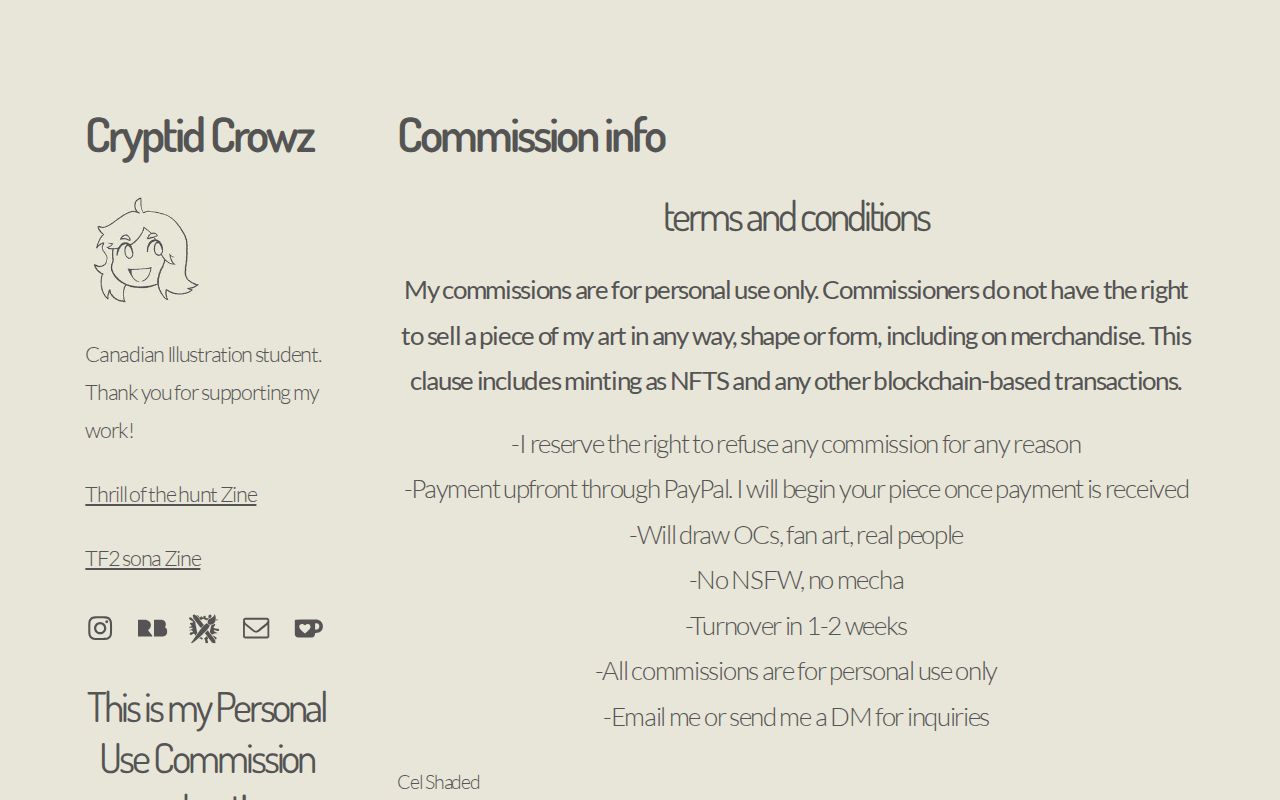 CryptidCrowz Commissions